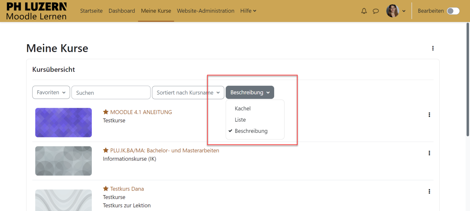 1. Anmelden – Moodle 4.5 für Studierende